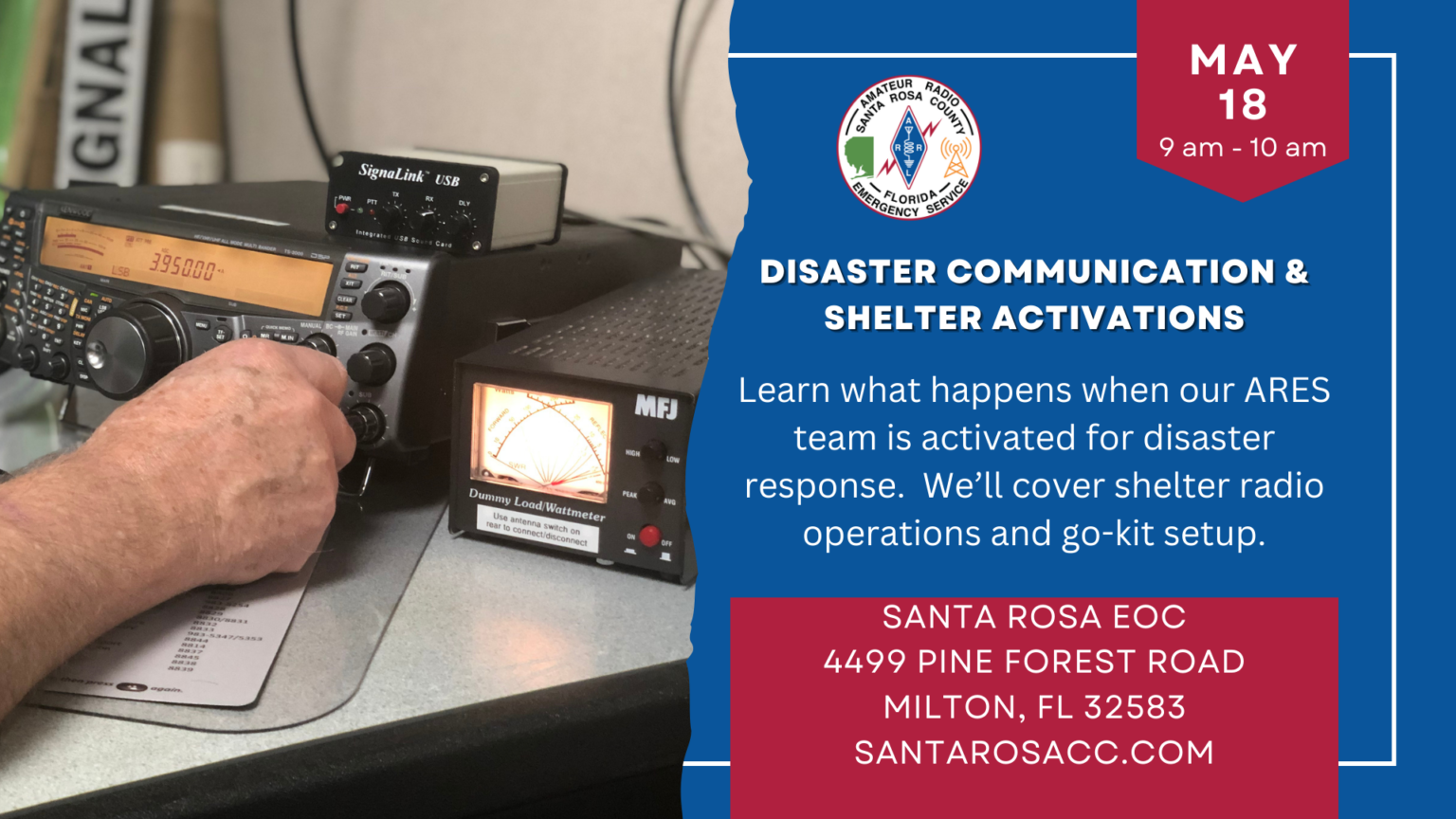 Disaster Communications & Shelter Activation TrainingSanta Rosa County ...